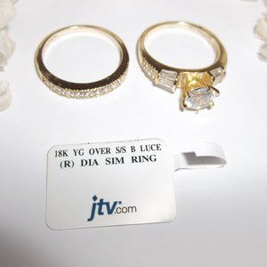 JTV | Jewelry | New Wedding Band And Engagement Ring 8k Yellow Gold ...